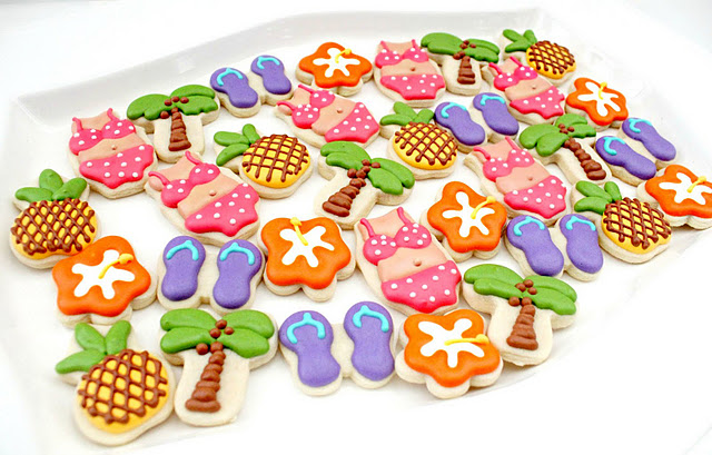 Little Luau Cookies - The Sweet Adventures of Sugar Belle