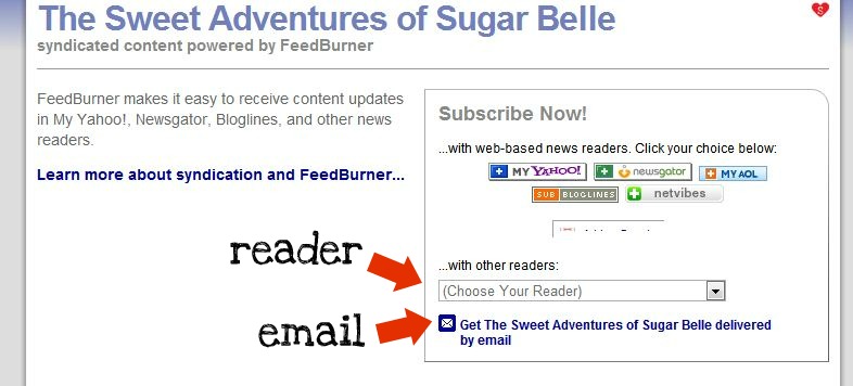 How To Subscribe To Posts Via Email - The Sweet Adventures of Sugar Belle