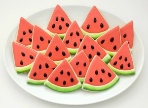 Watermelon Slice Cookies - The Sweet Adventures of Sugar Belle