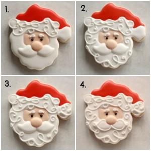 Decorated Santa Cookies - The Sweet Adventures of Sugar Belle