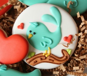 Decorated Love Bird Cookies - The Sweet Adventures of Sugar Belle