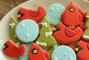 Decorated Cardinal Cookies - The Sweet Adventures of Sugar Belle