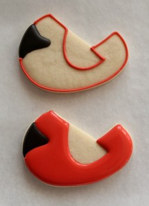 Decorated Cardinal Cookies - The Sweet Adventures of Sugar Belle