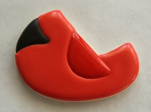 Decorated Cardinal Cookies - The Sweet Adventures of Sugar Belle