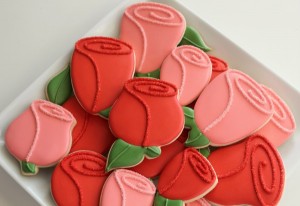 Decorated Rose Cookies - The Sweet Adventures of Sugar Belle