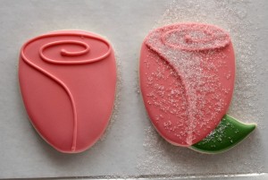 Decorated Rose Cookies - The Sweet Adventures of Sugar Belle