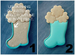 Flower in Boot Cookies {Guest Post} - The Sweet Adventures of Sugar Belle