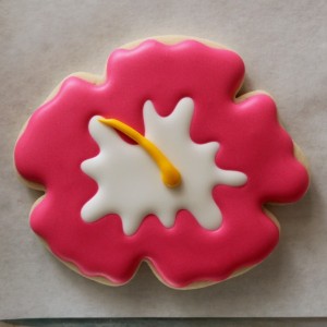 Decorated Hibiscus Cookies - The Sweet Adventures of Sugar Belle